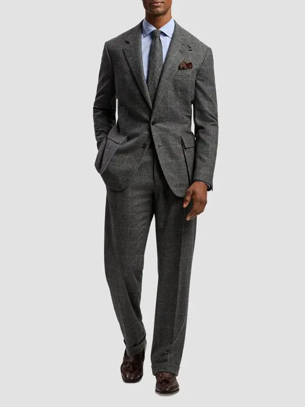 Ralph Lauren Purple Label Glenn Hand-tailored Tick-weave Jacket