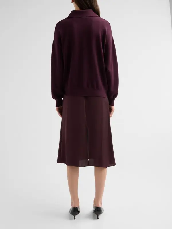3.1 Phillip Lim Mixed-media Wool-blend Midi Dress - Espresso