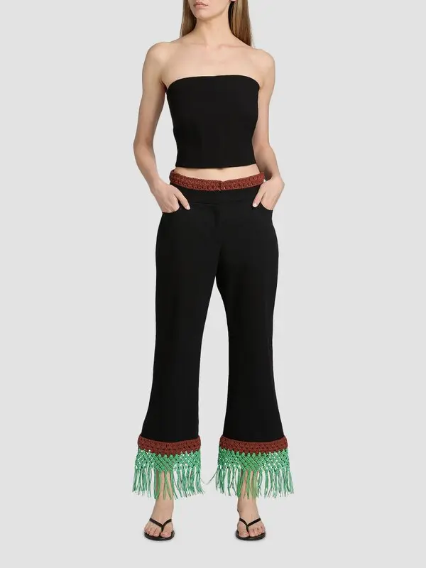 Rosie Assoulin Macrame Pizzants Pants