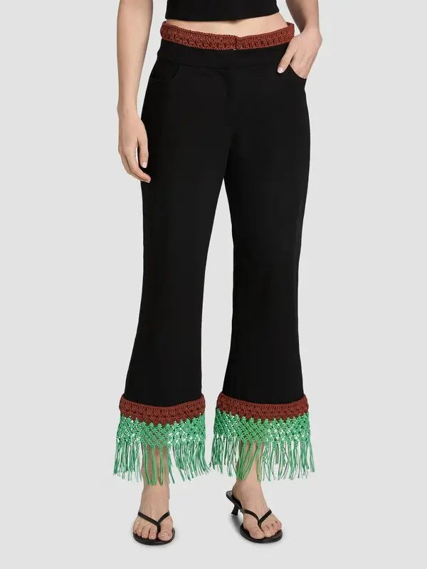Rosie Assoulin Macrame Pizzants Pants