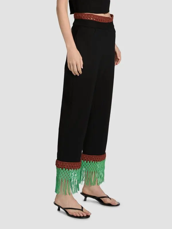 Rosie Assoulin Macrame Pizzants Pants
