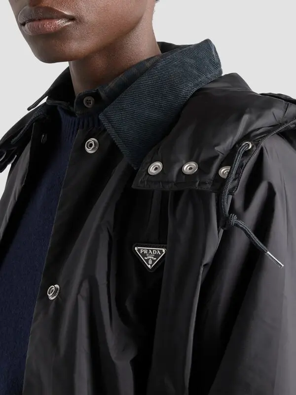 Prada Light-weight Nylon Waterproof Parka Coat