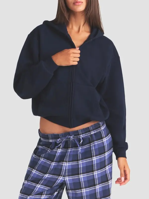 SKIMS Cotton Fleece Zip-up Hoodie