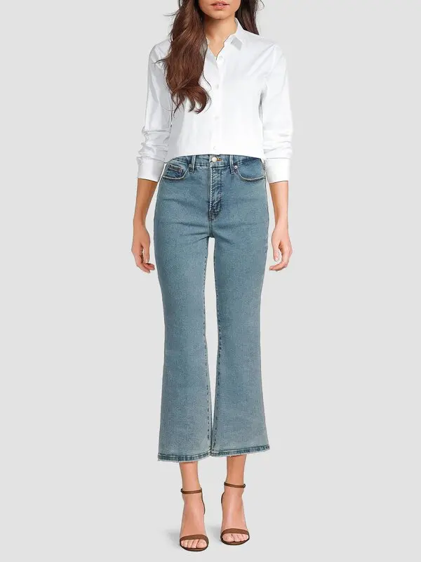 Good American Good Legs Crop Mini Boot Jeans