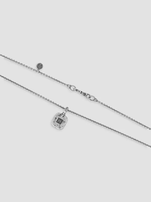 John Varvatos Artisan Sterling & Lapis Dog Tag Pendant Necklace