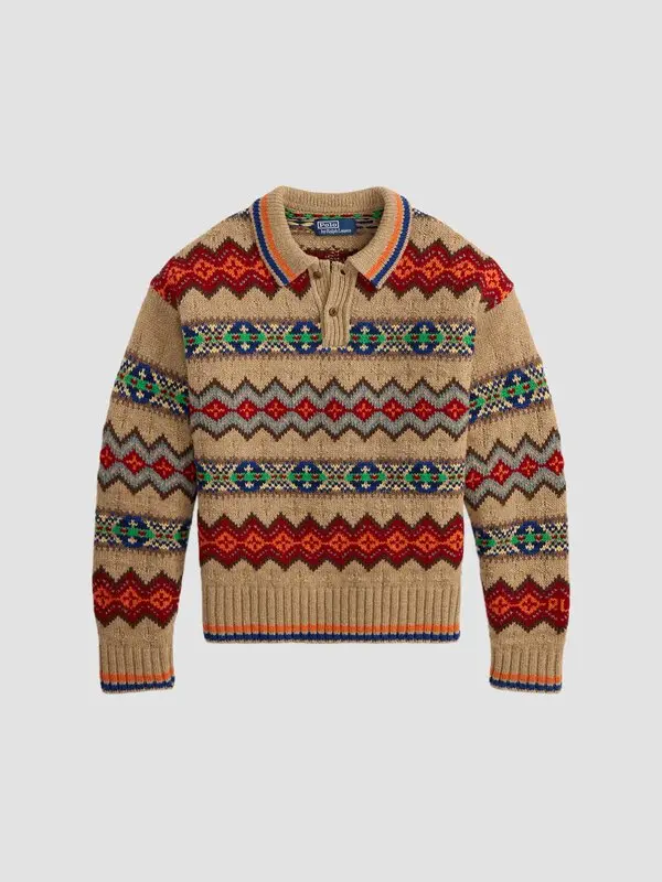Polo Ralph Lauren Fair Isle Wool-blend Polo-collar Sweater