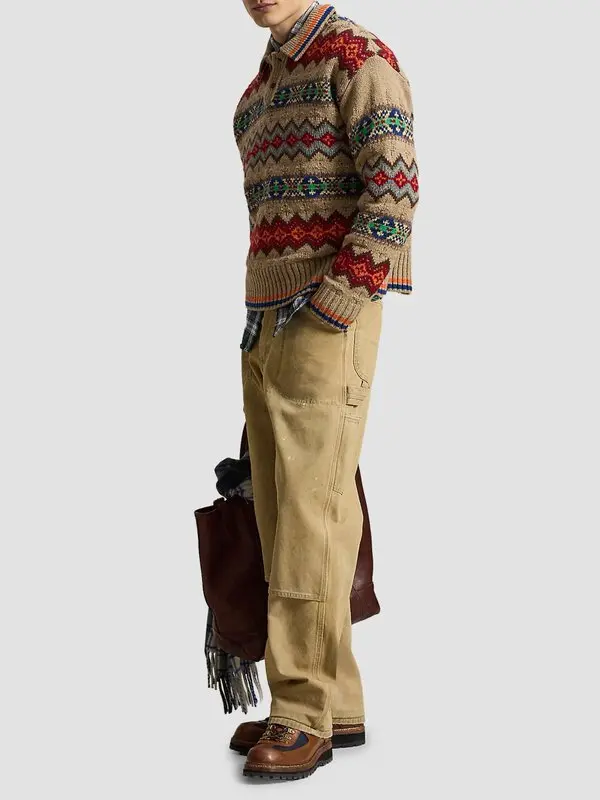 Polo Ralph Lauren Fair Isle Wool-blend Polo-collar Sweater