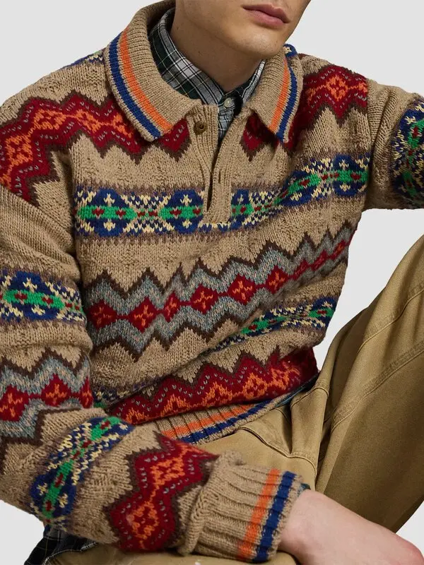 Polo Ralph Lauren Fair Isle Wool-blend Polo-collar Sweater