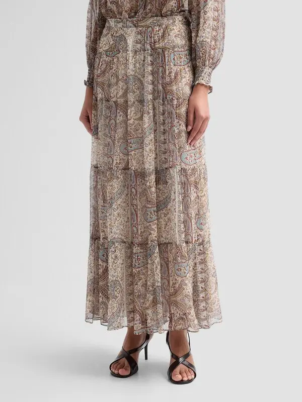 Ba&sh Cali Paisley Print Maxi Skirt