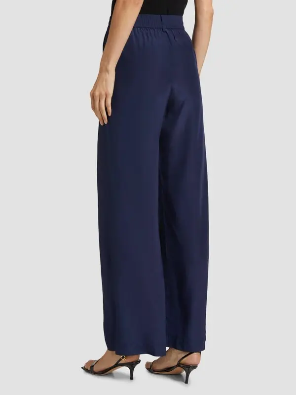 Simkhai Sydnie Paperbag-waist Wide-leg Pants