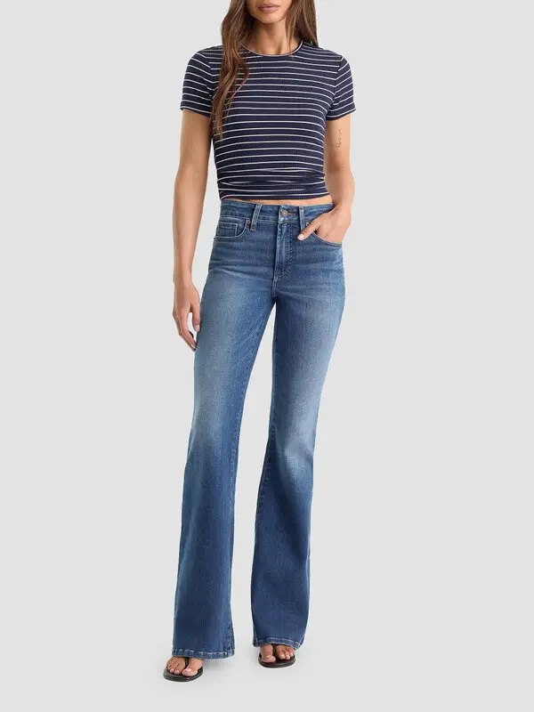 Good American Soft Tech Good Legs Flare Jeans