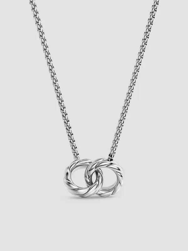 David Yurman Sculpted Cable Linked Necklace In Sterling 9.2mm - Silver