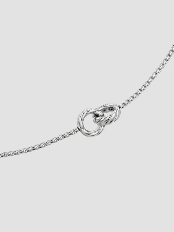 David Yurman Sculpted Cable Linked Necklace In Sterling 9.2mm