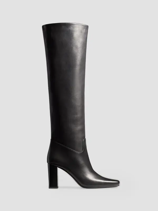 Khaite Petra 85mm Leather Knee-high Boots - Black