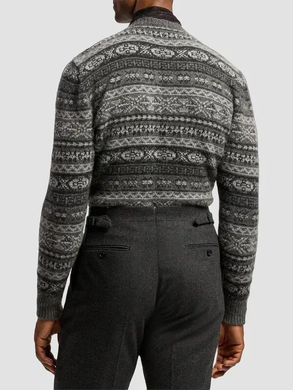 Ralph Lauren Purple Label Fair Isle-style Cashmere-blend Sweater