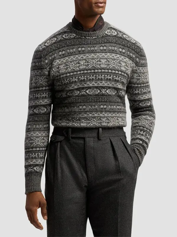 Ralph Lauren Purple Label Fair Isle-style Cashmere-blend Sweater