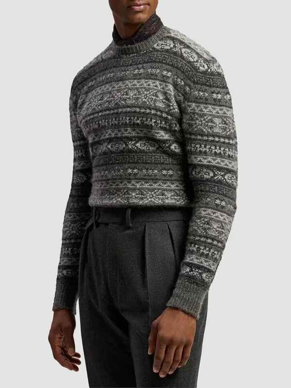 Ralph Lauren Purple Label Fair Isle-style Cashmere-blend Sweater
