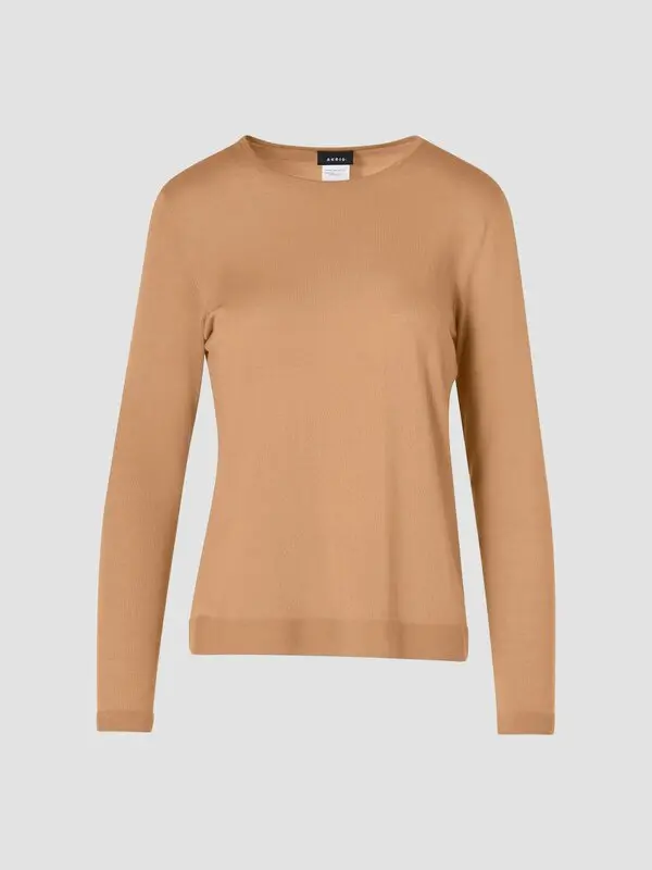 Akris Fine-gauge Knit Cashmere-silk Sweater - Camel