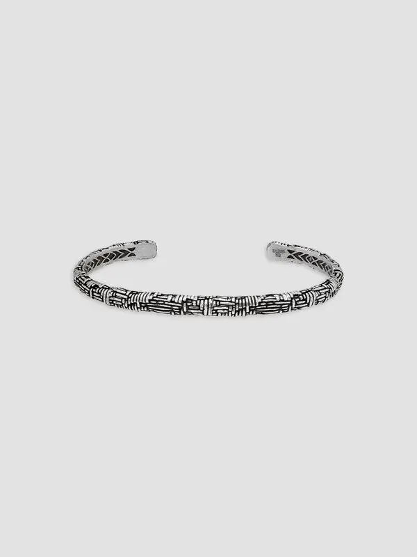 John Varvatos Artisan Sterling Engraved Cuff Bracelet