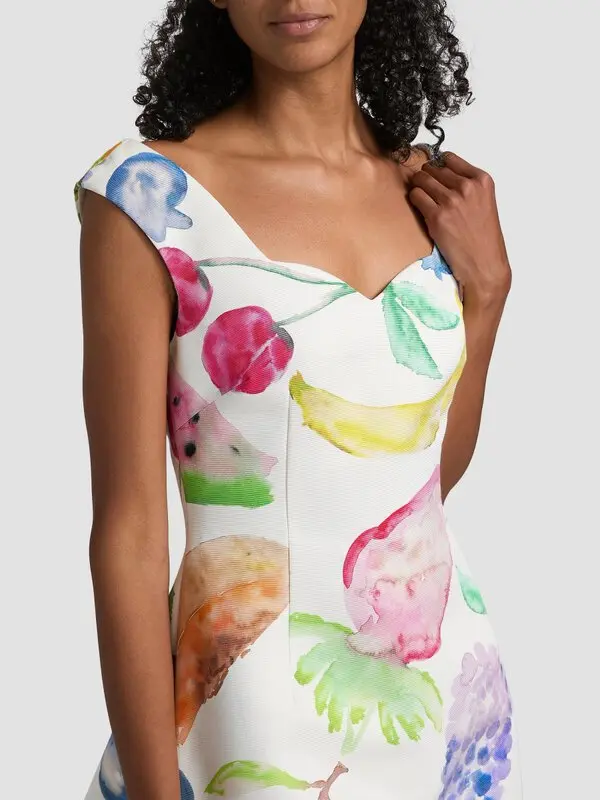 Rosie Assoulin Halo Fruit Cotton-blend A-line Minidress