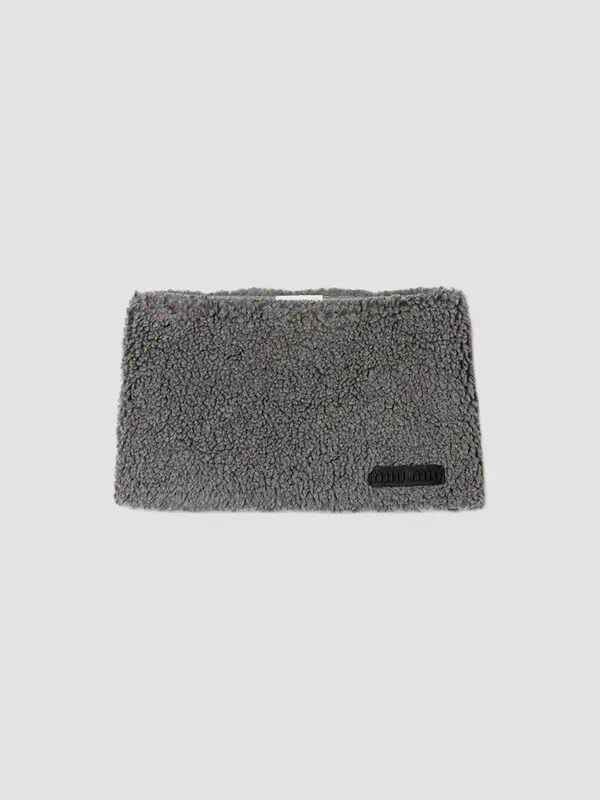 Miu Miu Fleece Mini Skirt - Grey
