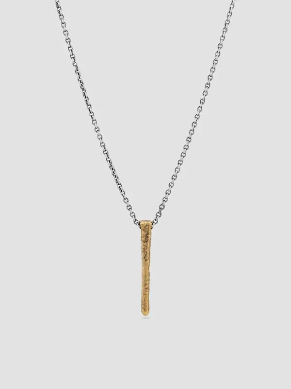 John Varvatos Nails Sterling & Goldtone Nail Pendant Necklace
