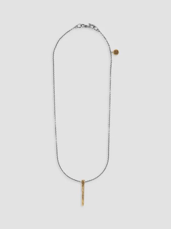 John Varvatos Nails Sterling & Goldtone Nail Pendant Necklace