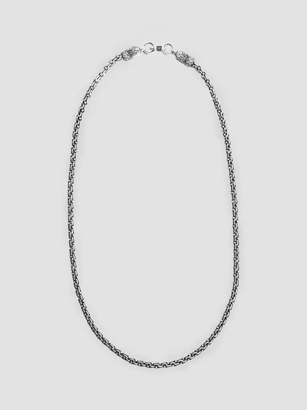 John Varvatos Wolf Sterling Chain Necklace