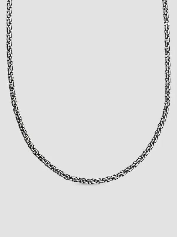 John Varvatos Wolf Sterling Chain Necklace
