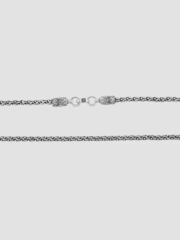 John Varvatos Wolf Sterling Chain Necklace