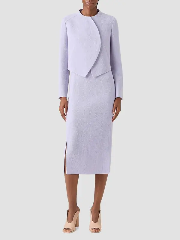 Akris Hynora Asymmetric-front Virgin Wool Jacket