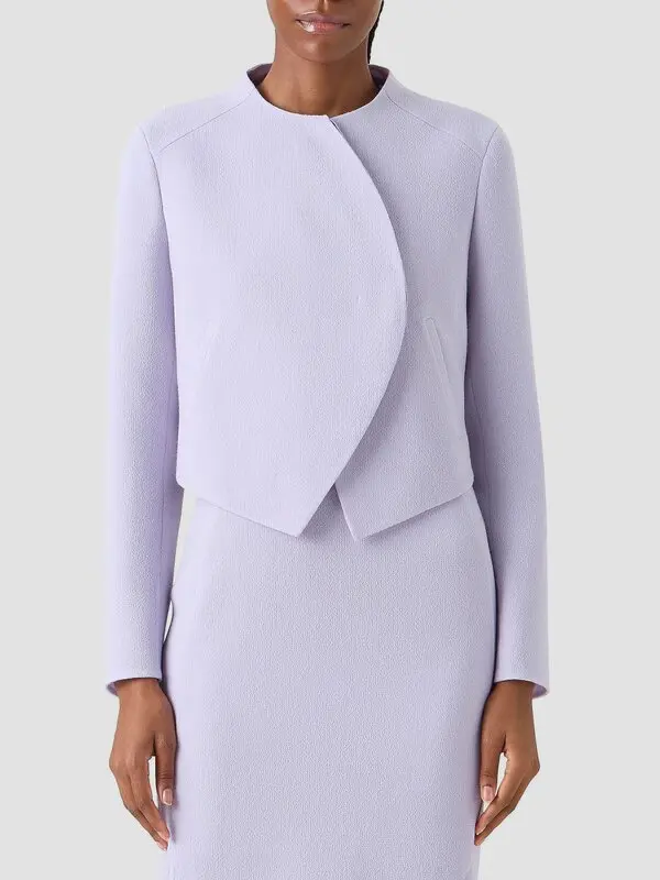 Akris Hynora Asymmetric-front Virgin Wool Jacket