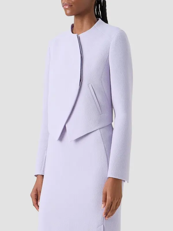 Akris Hynora Asymmetric-front Virgin Wool Jacket
