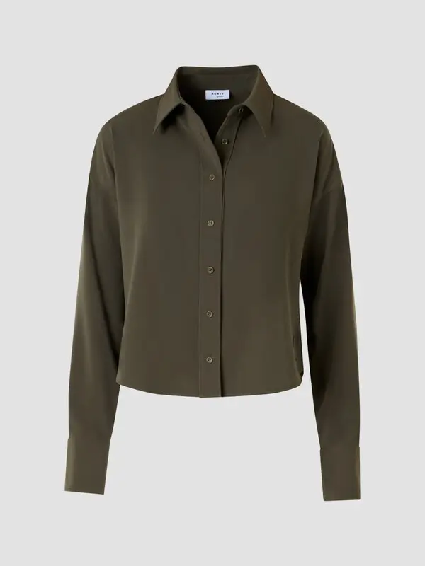 Akris Relaxed Lasercut Crêpe Shirt