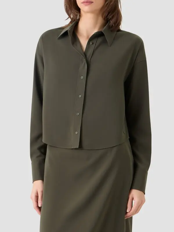 Akris Relaxed Lasercut Crêpe Shirt