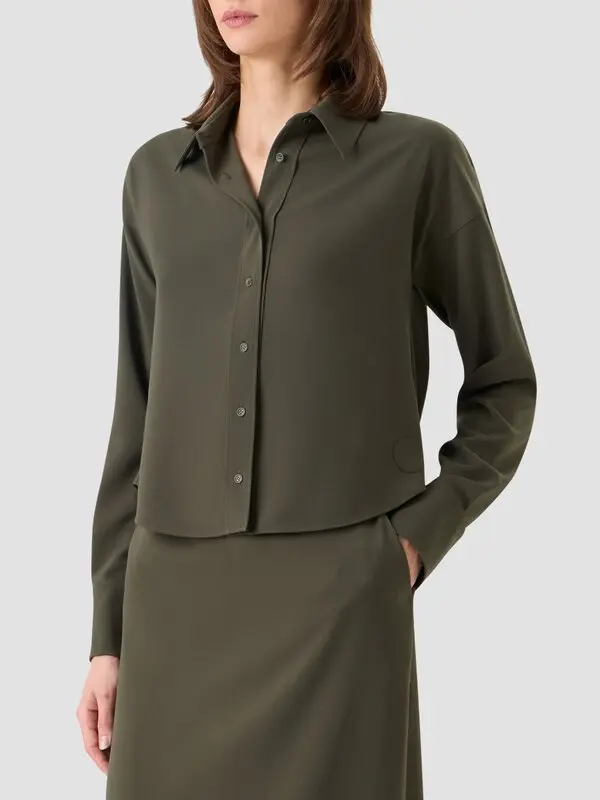 Akris Relaxed Lasercut Crêpe Shirt