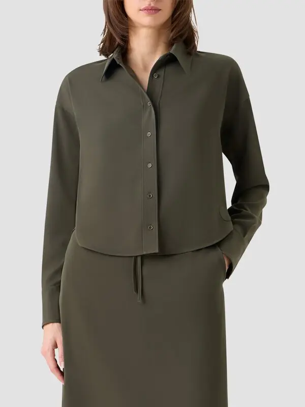 Akris Relaxed Lasercut Crêpe Shirt