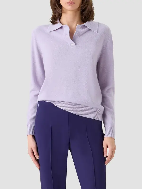 Akris Cashmere Knit Polo Sweater