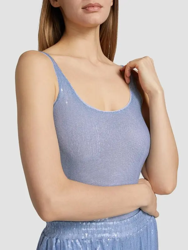 Generation Love Dina Semi-sheer Sequin Bodysuit