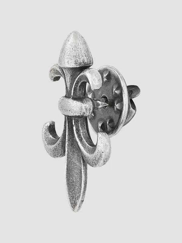 John Varvatos Fleur De Lis Sterling Brooch