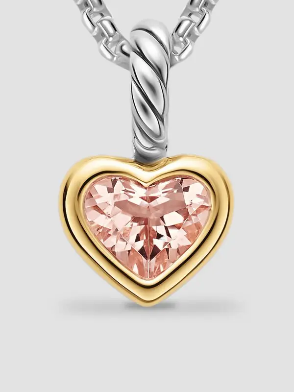 David Yurman Mini Heart Amulet In Sterling Silver With 14k Yellow Gold, 7.2mm