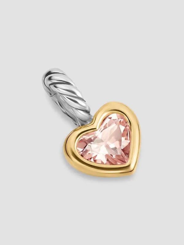 David Yurman Mini Heart Amulet In Sterling Silver With 14k Yellow Gold, 7.2mm