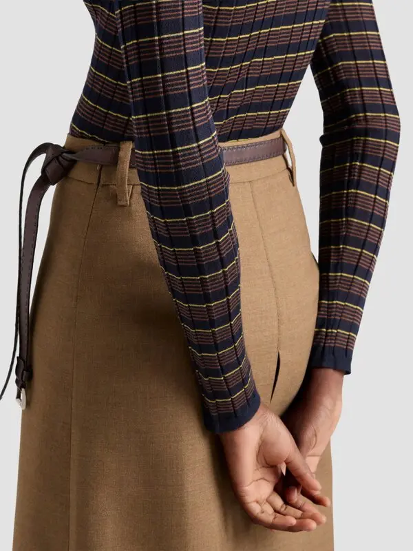 Prada Striped Cashmere And Silk Cardigan