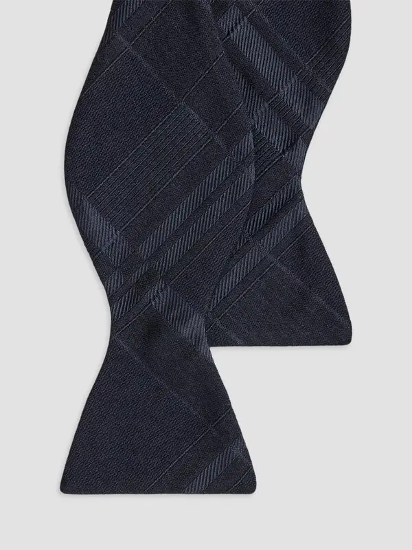 Ralph Lauren Purple Label Plaid Silk-cashmere Bow Tie