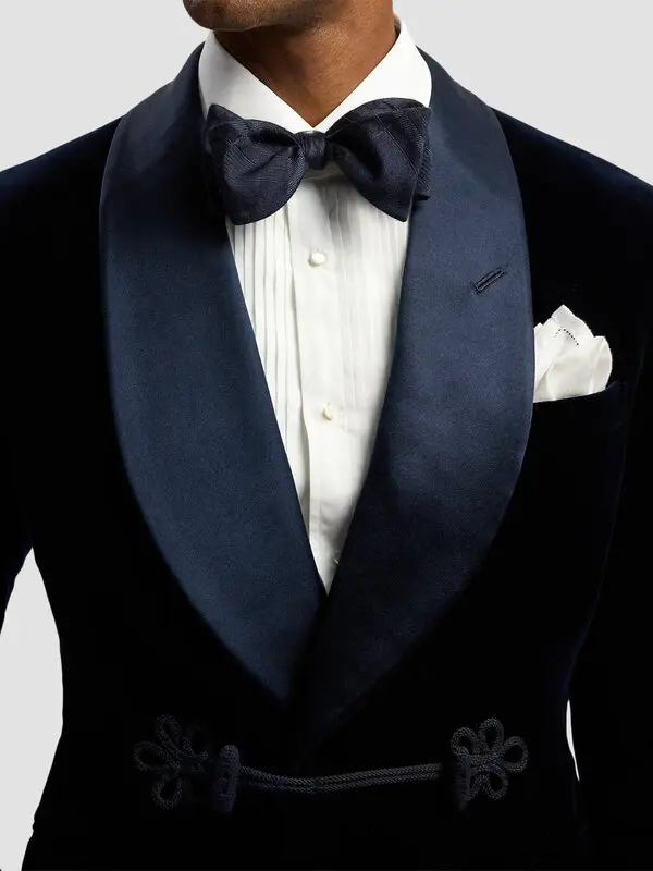 Ralph Lauren Purple Label Plaid Silk-cashmere Bow Tie