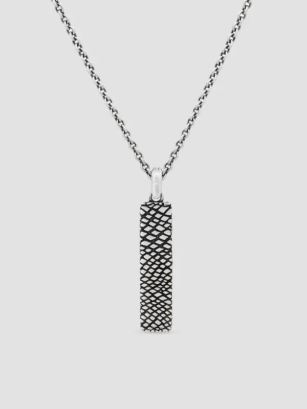 John Varvatos Snakskin Sterling Pendant Necklace