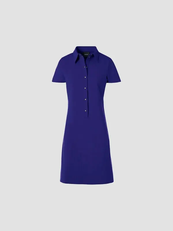 Akris Stretch Cotton-silk Polo Dress