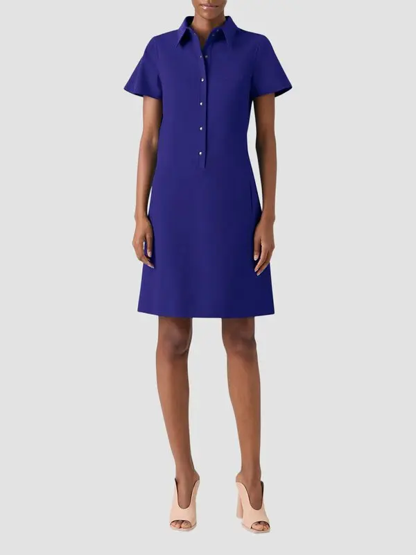 Akris Stretch Cotton-silk Polo Dress