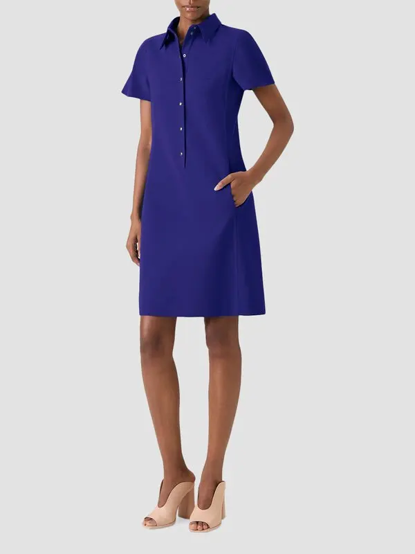 Akris Stretch Cotton-silk Polo Dress