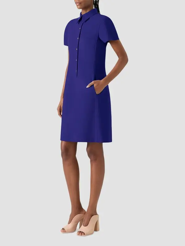 Akris Stretch Cotton-silk Polo Dress